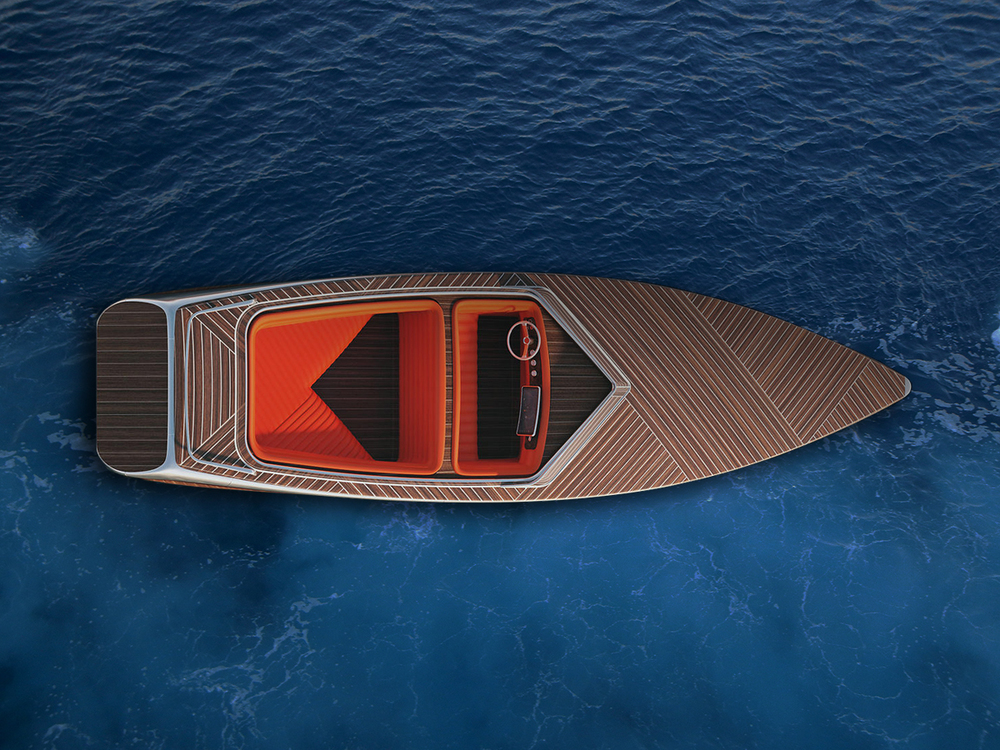 Zebra：巴黎工业设计师打造 极简复古风格木质电动游艇