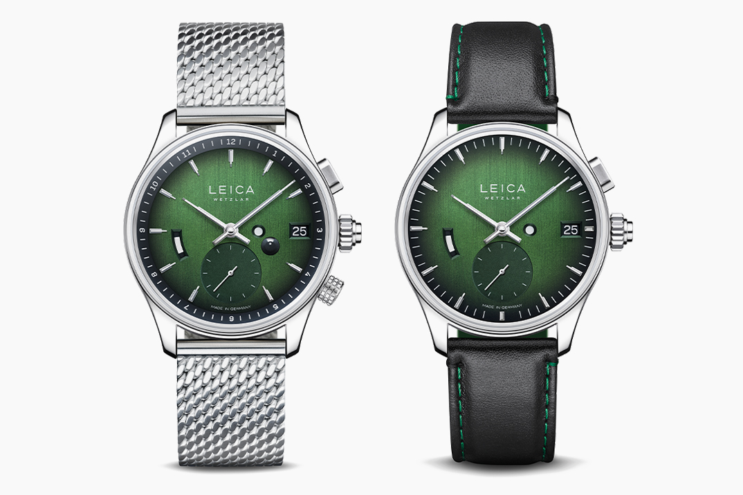 以渐变效果引领烟熏风潮，Leica 亮相全新 ZM 1 & ZM 2 都市绿配色腕表
